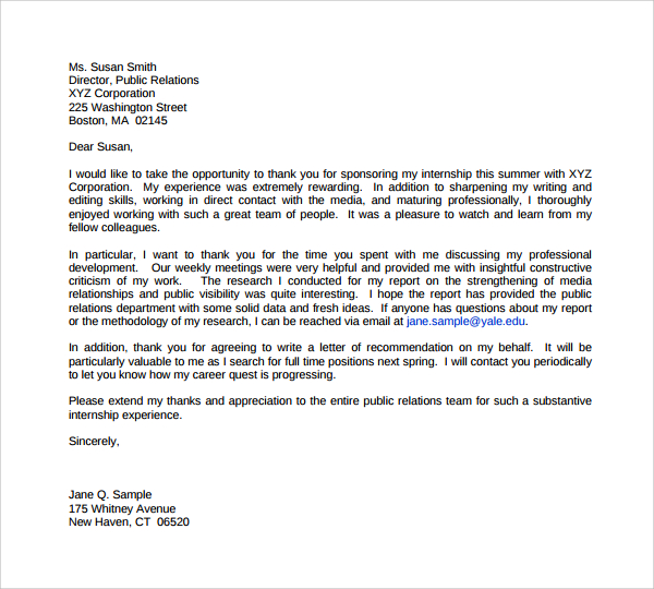 10 Thank You Letters To Professor PDF Word Sample Templates