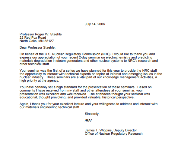 FREE 13 Thank You Letters To Professor In PDF MS Word Google Docs 