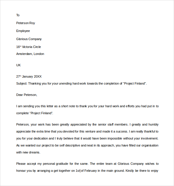 Thank You Letter Scholarship Template
