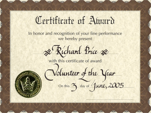 8 Performance Certificate Templates Sample Templates