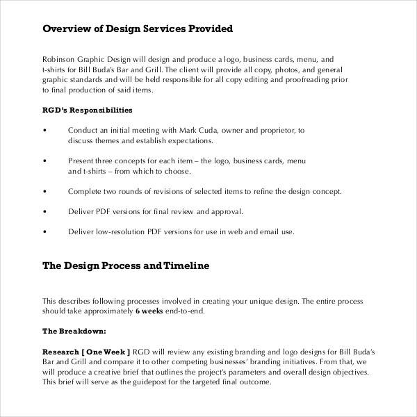 FREE 10 Sample Graphic Design Proposal Templates In PDF MS Word 