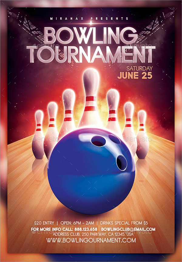 Bowling Party Flyer Template Great Template Inspiration