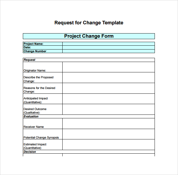 Project Change Order Template At Sascantaloupeblog Blog