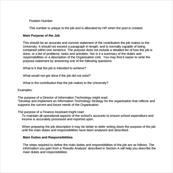 FREE 10 Sample Purpose Statement Templates In PDF MS Word
