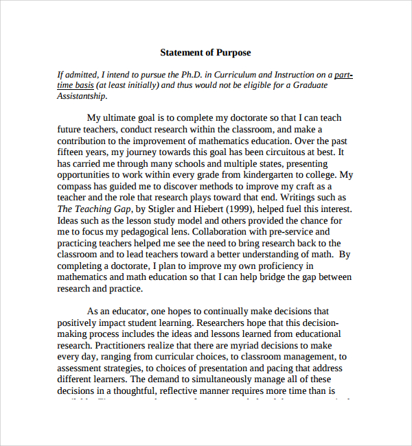 10 Purpose Statement Templates To Download Sample Templates