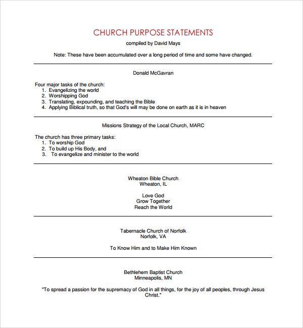 10 Purpose Statement Templates To Download Sample Templates