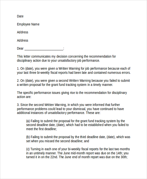 FREE 11 Sample Dismissal Letter Templates In PDF MS Word Pages