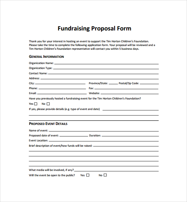 11 Fundraising Proposal Templates Sample Templates 11 Fundraising Proposal Templates Sample Templates