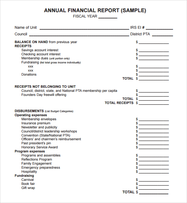 FREE 16 Annual Financial Report Templates In MS Word Apple Pages