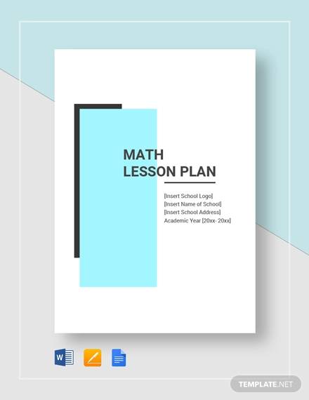 FREE 10 Sample Math Lesson Plan Templates In PDF MS Word