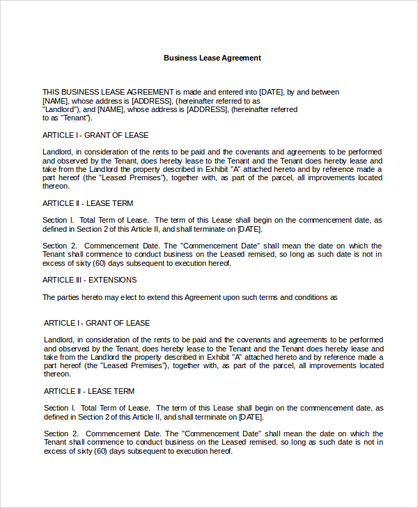 FREE 23 Sample Lease Agreement Templates In MS Word PDF