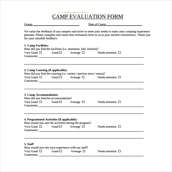 FREE 6 Sample Group Activity Evaluation Templates In PDF