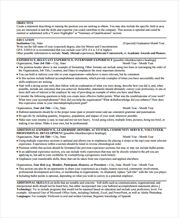 FREE 7 Sample Copy Editor Resume Templates In PDF MS Word