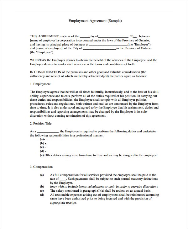 FREE 9 Sample Two Party Contract Templates In PDF MS Word