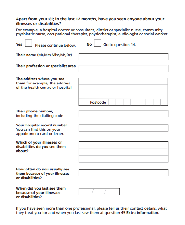 FREE 6 Sample Attendance Allowance Forms In PDF MS Word