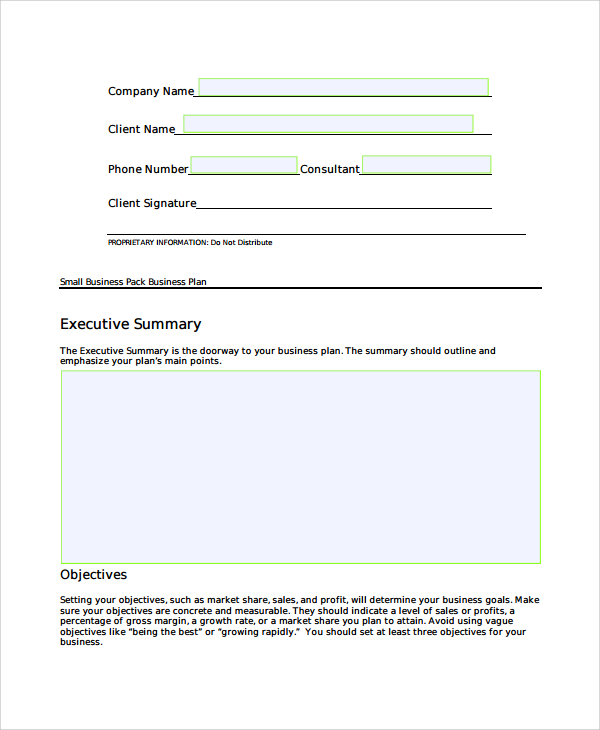 FREE 7 Sample Short Business Plan Templates In PDF MS Word