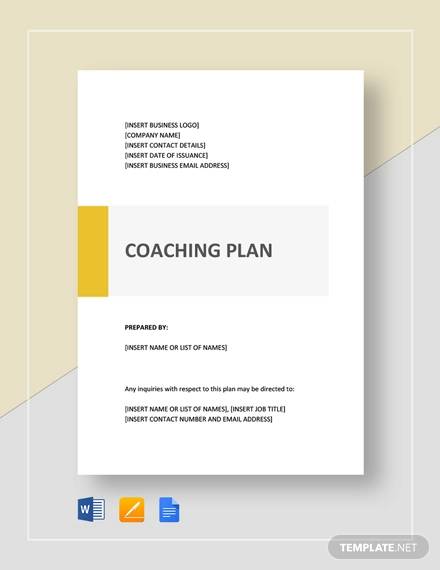 FREE 25 Coaching Plan Templates In PDF MS Word Pages Google Docs