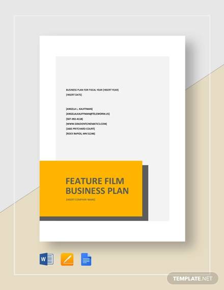 FREE 11 Sample Film Business Plan Templates In MS Word PDF