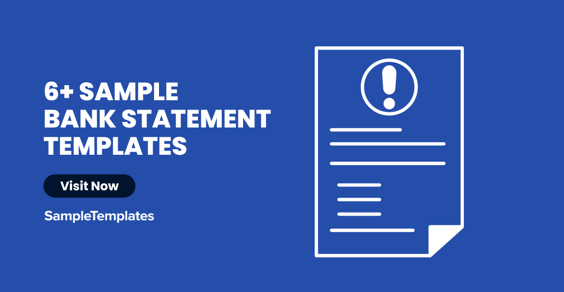 FREE 6+ Sample Bank Statement Templates in PDF