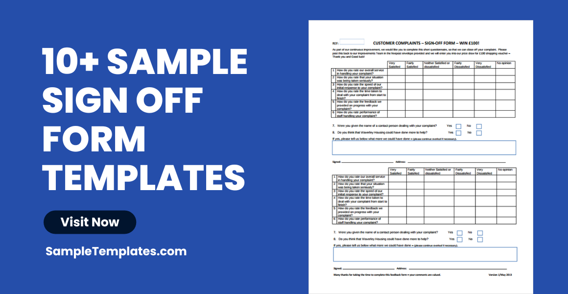 Work Sign Off Template Work Sign Off Template