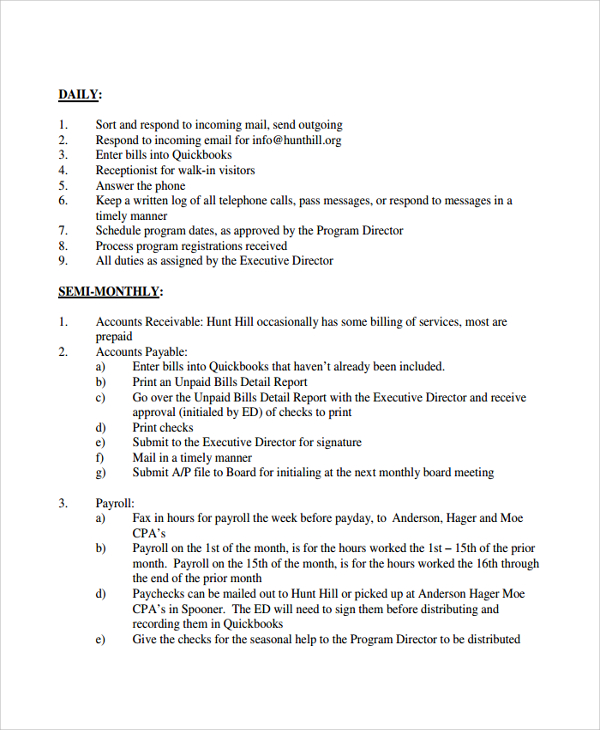 FREE 7 Sample Daily Task Templates In PDF