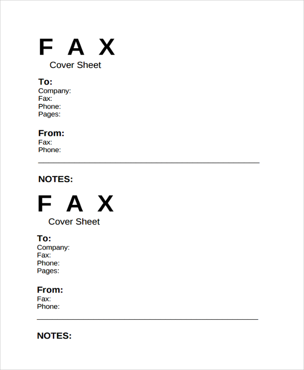 FREE 19 Sample Fax Cover Sheet Templates In PDF MS Word