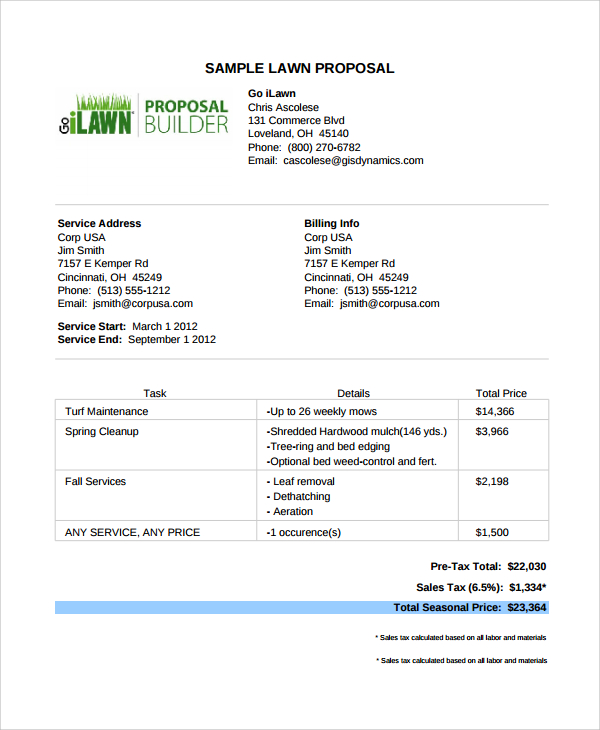 FREE 7 Sample Service Quote Templates In Excel MS Word PDF