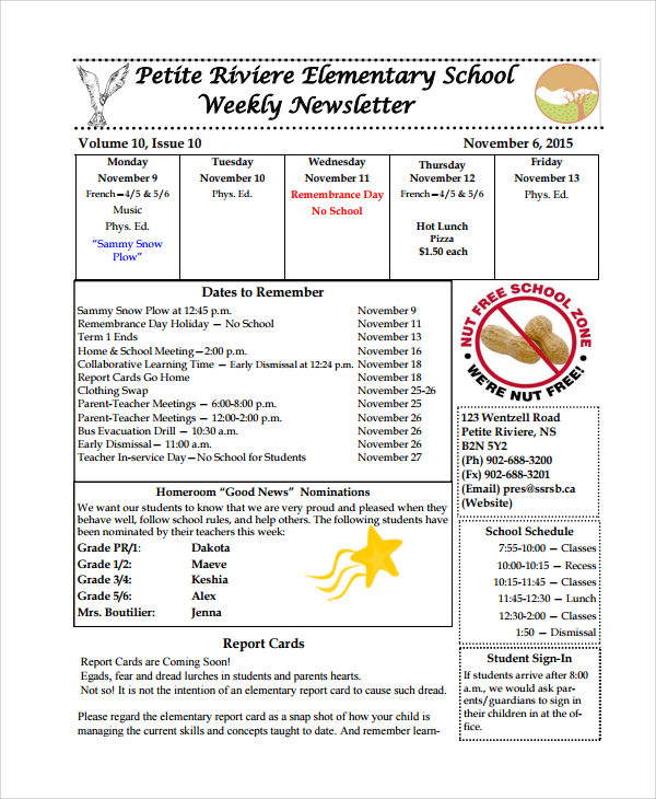 FREE 12 Sample Weekly Newsletter Templates In MS Word PDF HTML PSD