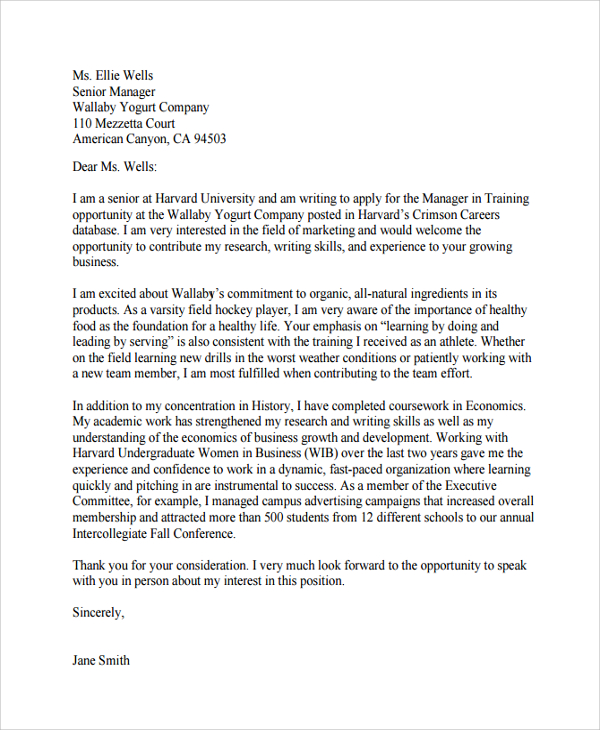 FREE 29 Sample Cover Letter Example Templates In PDF MS Word FREE 29 Sample Cover Letter Example Templates In PDF MS Word