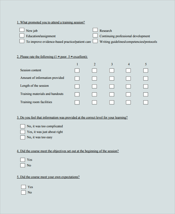 FREE 11 Sample Feedback Survey Templates In PDF MS Word
