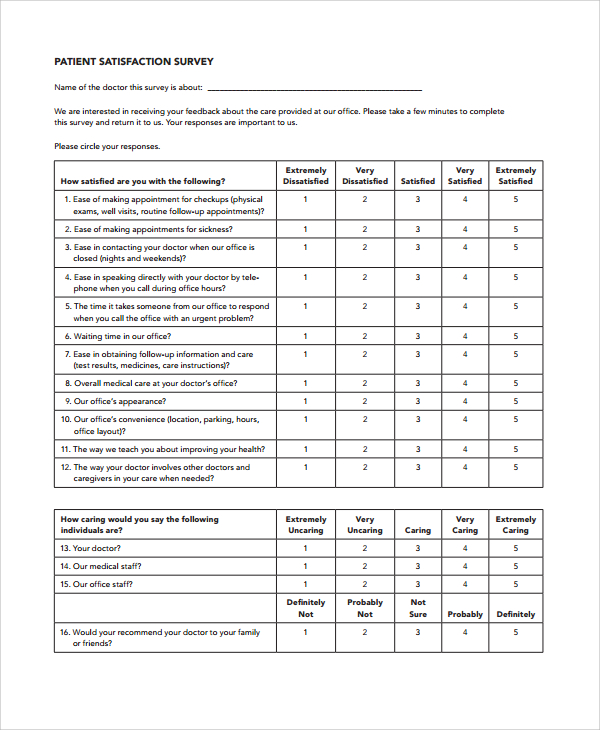 Evaluation Survey Template