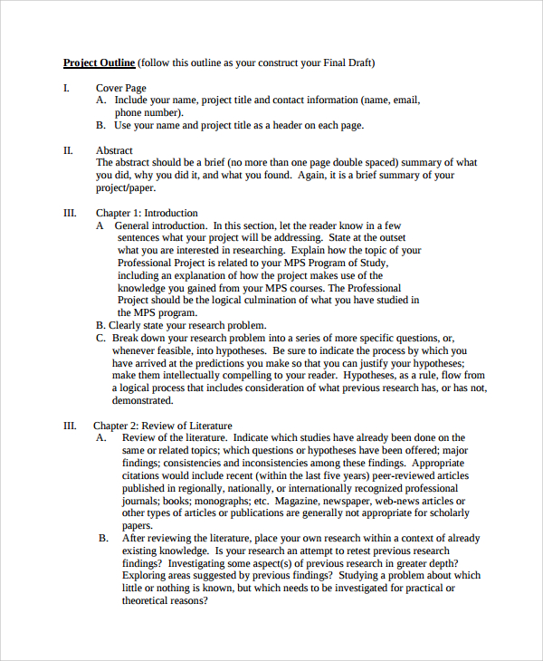 FREE 8 Sample Report Outline Templates In PDF Apple Pages MS Word 