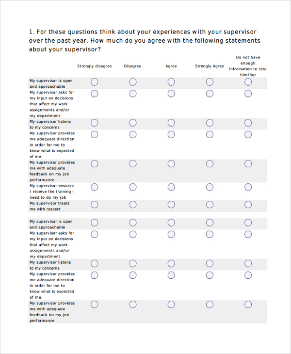 FREE 8 Sample Survey Example Templates In PDF MS Word