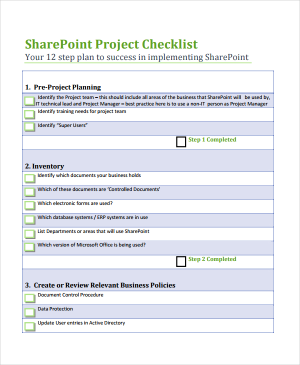 FREE 7 Sample Project List Templates In PDF
