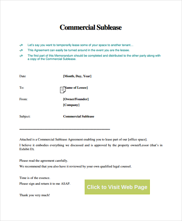Sample Sublease Agreement Ontario Classles Democracy