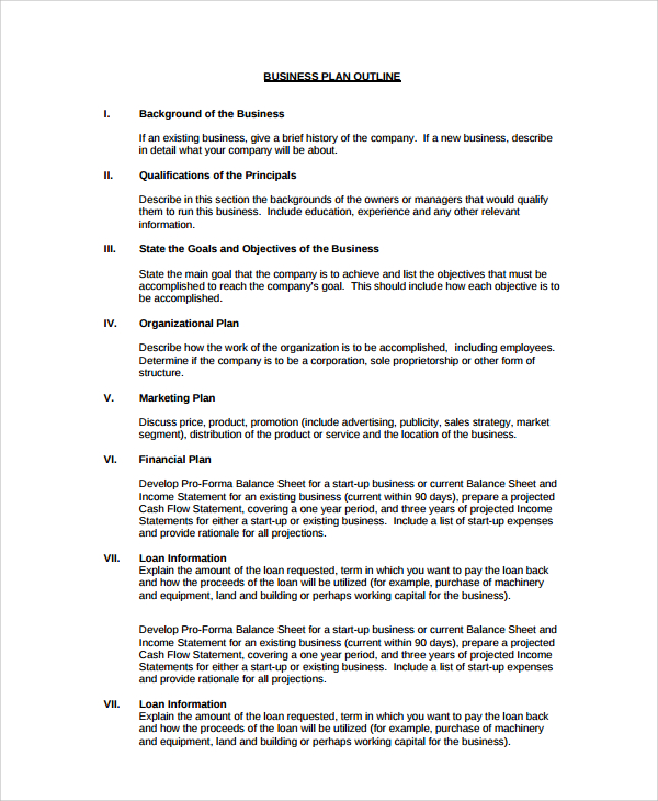 Sample Presentation Outline Template 6 Free Documents