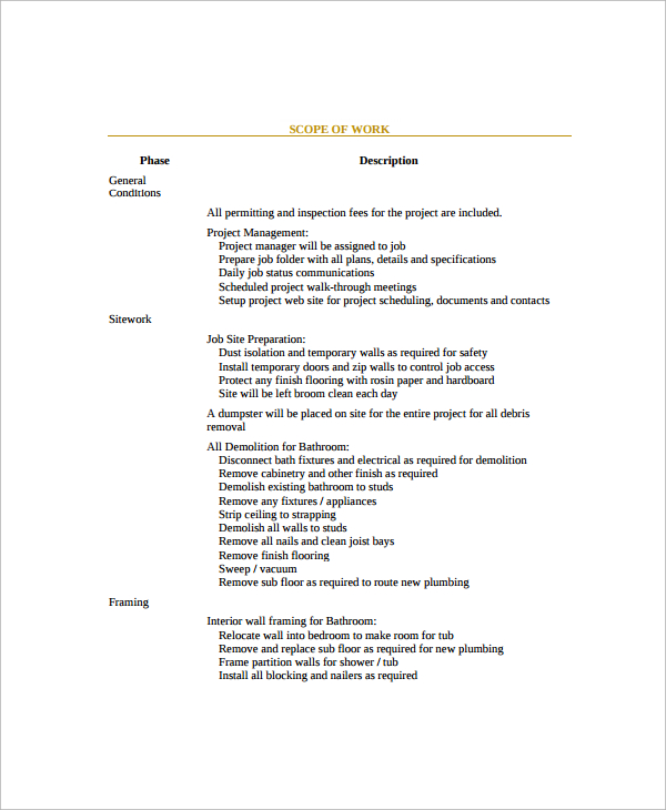 FREE 8 Sample Remodeling Estimate Templates In MS Word PDF