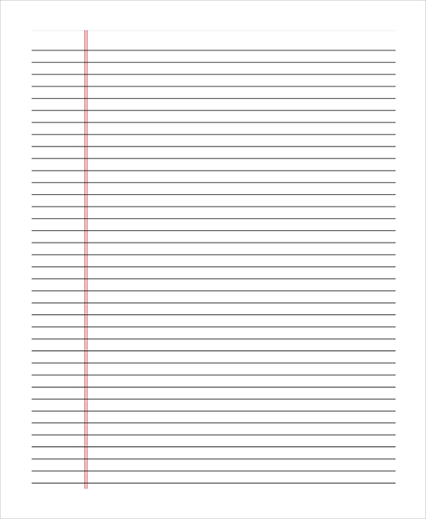 FREE 19 Sample Lined Paper Templates In PDF MS Word