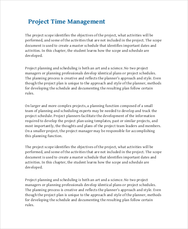 FREE 19 Sample Time Management In MS Word PDF