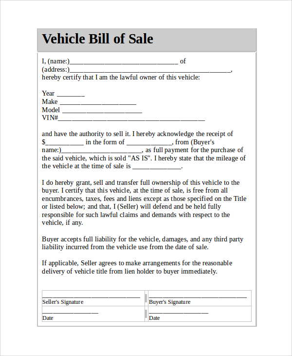 Free Motor Vehicle Dmv Bill Of Sale Form Word Pdf Eforms Standard Free Motor Vehicle Dmv Bill Of Sale Form Word Pdf Eforms Standard