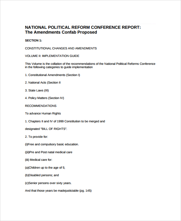 FREE 14 Sample Conference Reports In PDF MS Word