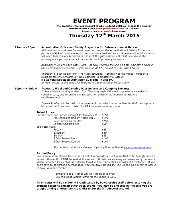 Fundraiser Event Program Booklet Jpablo