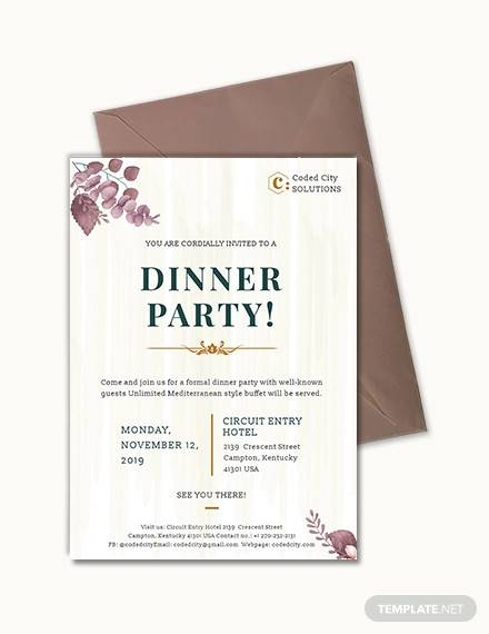 FREE 30 Dinner Invitation Templates In PSD EPS MS Word AI 
