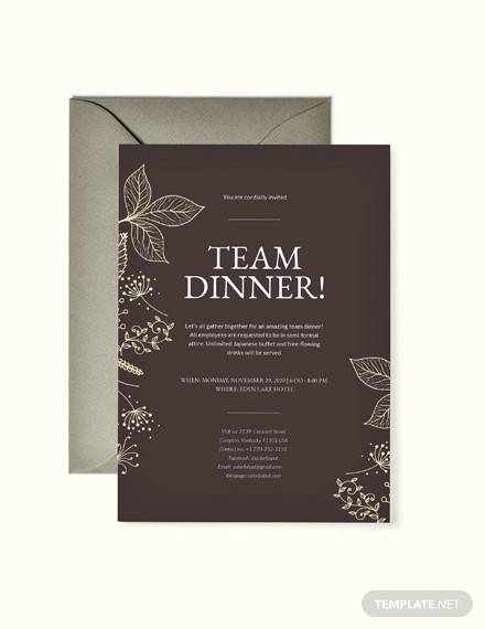 FREE 30 Dinner Invitation Templates In PSD EPS MS Word AI 