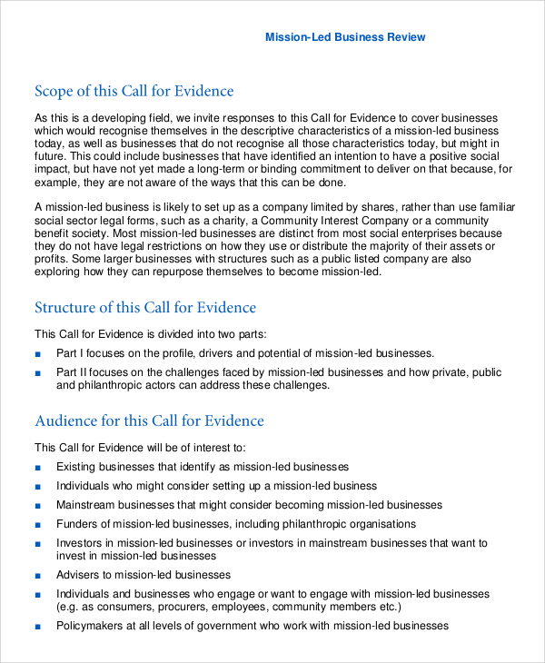 FREE 7 Sample Business Review Templates In PDF
