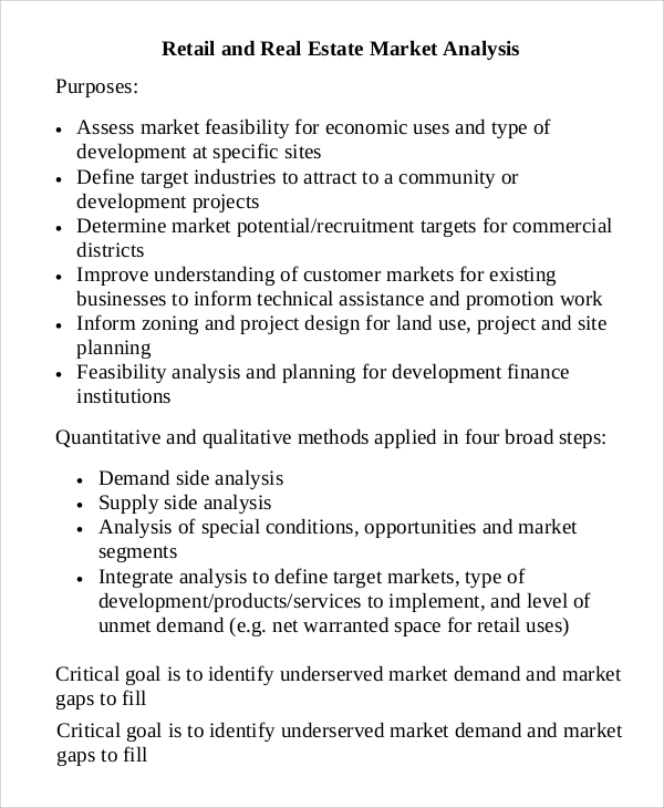 FREE 21 Market Analysis Samples In Excel PDF MS Word Google Docs Pages