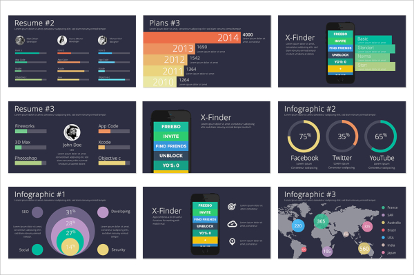 FREE 6 Keynote Presentation Templates In PSD PPT