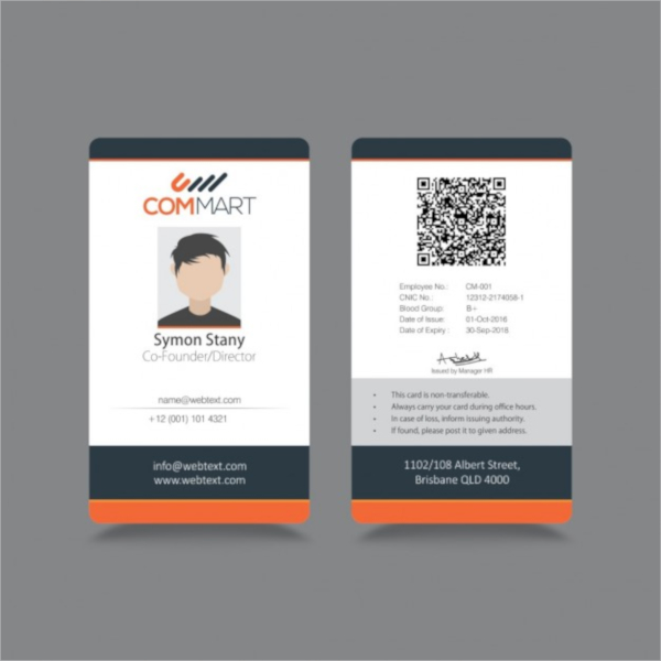 FREE 35 ID Card Templates In PSD EPS AI MS Word Apple Pages 