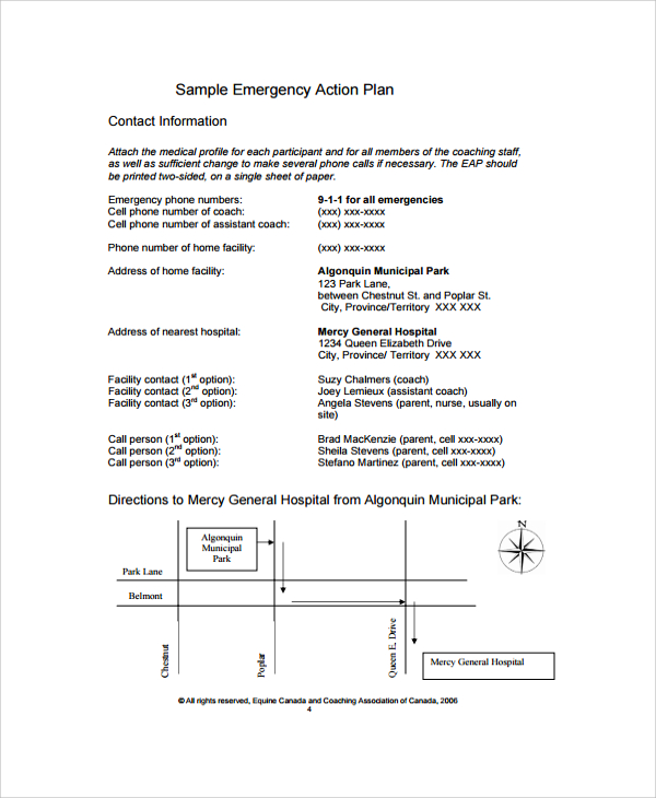 FREE 8 Emergency Action Plan Samples In Pages MS Word Google Docs