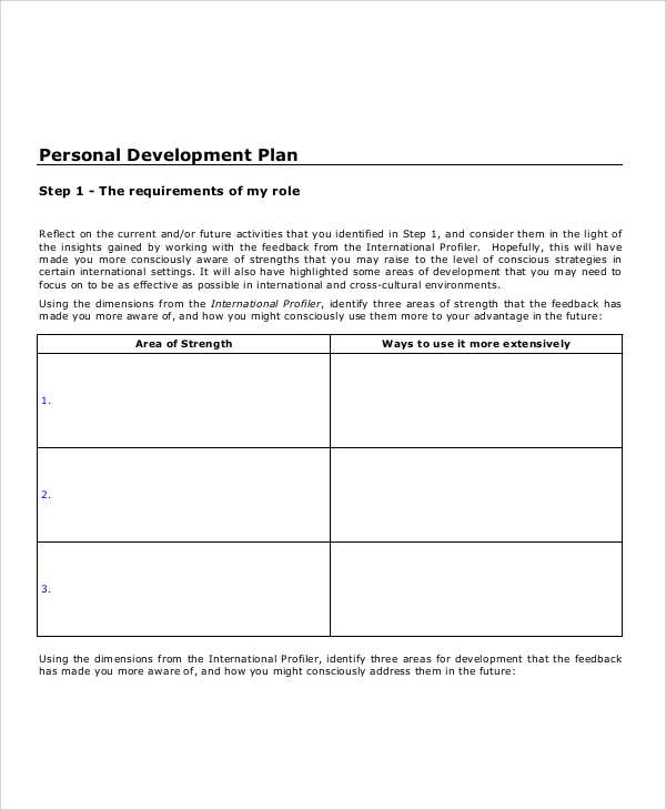 FREE 12 Sample Personal Action Plan Templates In PDF MS Word
